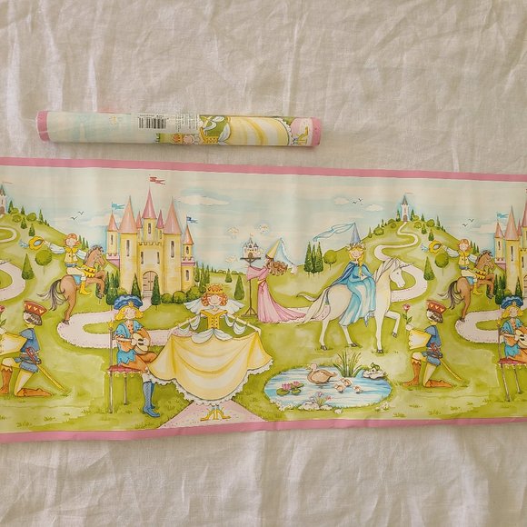 Waverly | Other | New Two Rolls Of Princess Castle Wallpaper Border ...